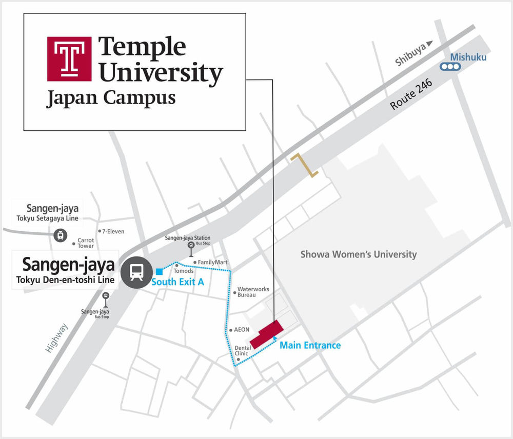 Maps and Directions | Continuing Education | Temple University, Japan Campus